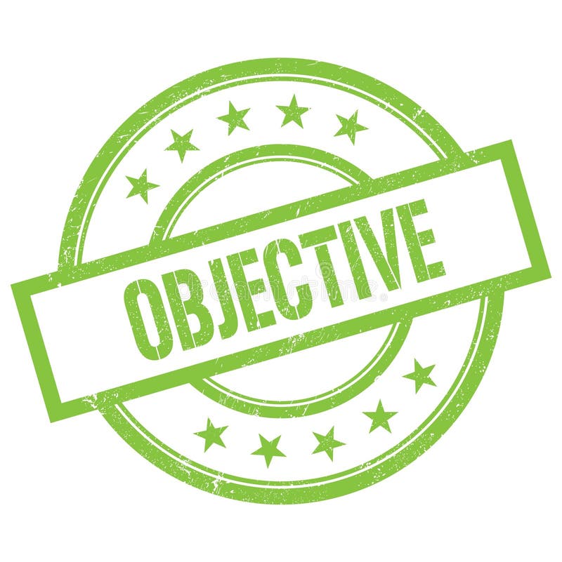 OBJECTIVE Text on Red Grungy Stamp Stock Illustration - Illustration of ...