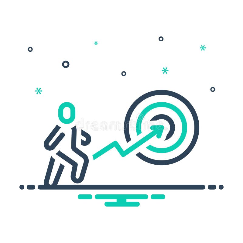 Mix Icon for Objectives, Purpose and Focus Stock Illustration ...