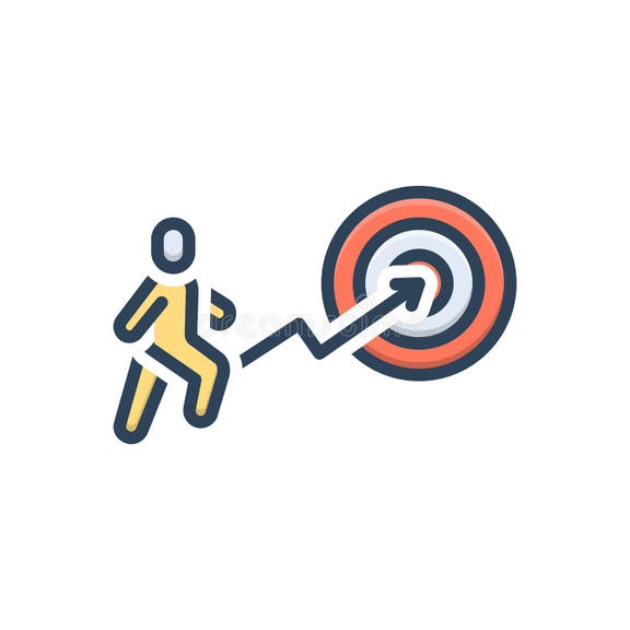 Color Illustration Icon for Objectives, Purpose and Focus Stock Vector ...