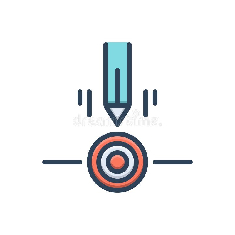 Color Illustration Icon for Objectives, Purpose and Target Stock ...