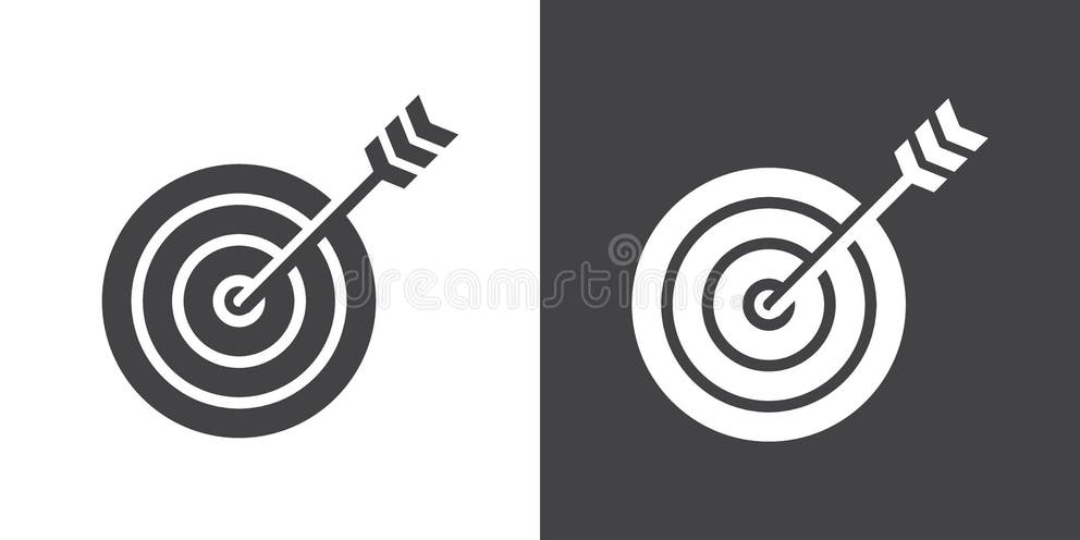 Objectives Icon Thin Line Illustration Set Stock Vector - Illustration ...