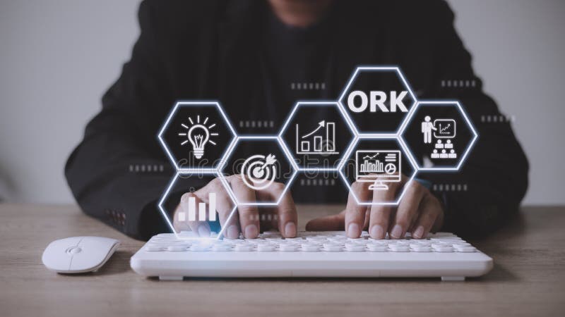 Objectives and Key Results OKR. Methods for Project Management Stock ...