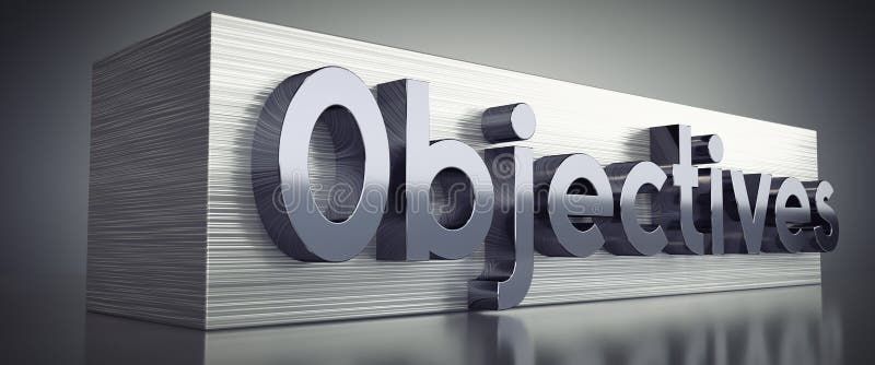 Objectives - Metal Typographical Concept Stock Illustration ...