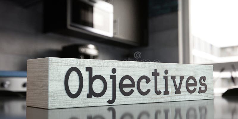 Objectives word cloud stock illustration. Illustration of collage ...
