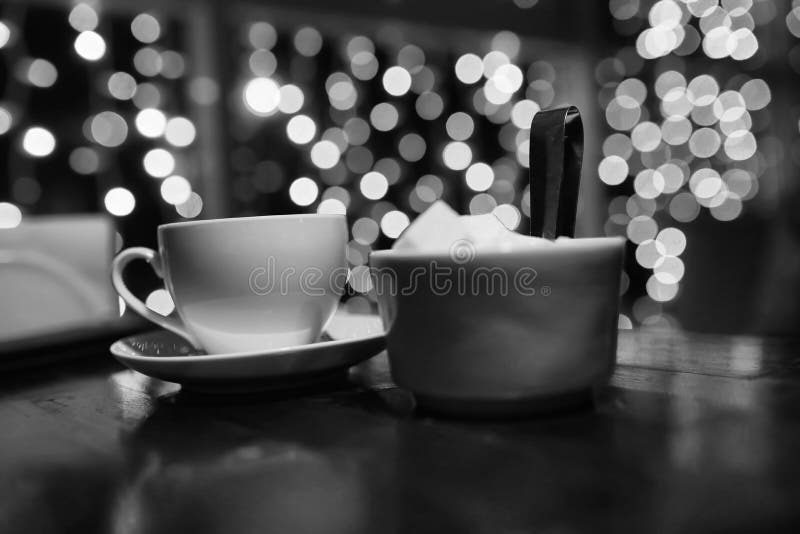 Objects in the Cafe on the Table Stock Photo - Image of bokeh, design ...
