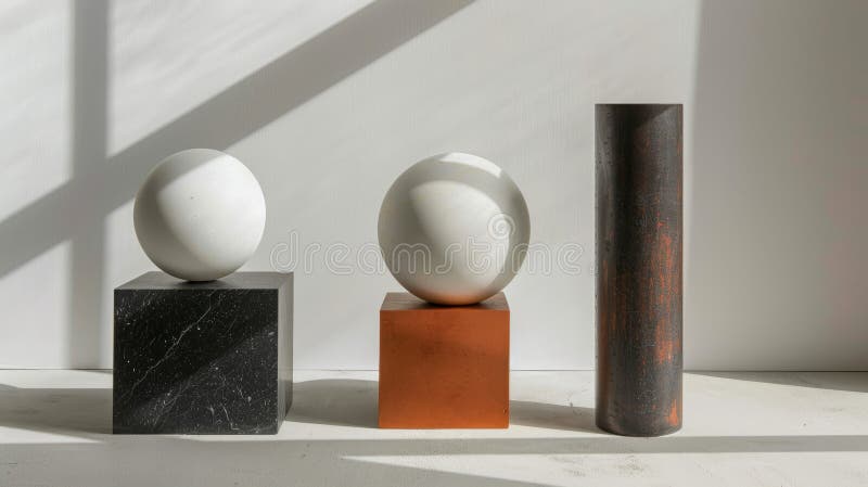 Objects Casting Shadows on a Surface. Stock Photo - Image of ...