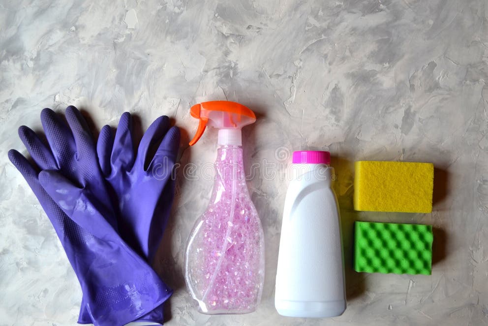 The Objects for Clean Up Home. Tools for Homework. Stock Image - Image ...