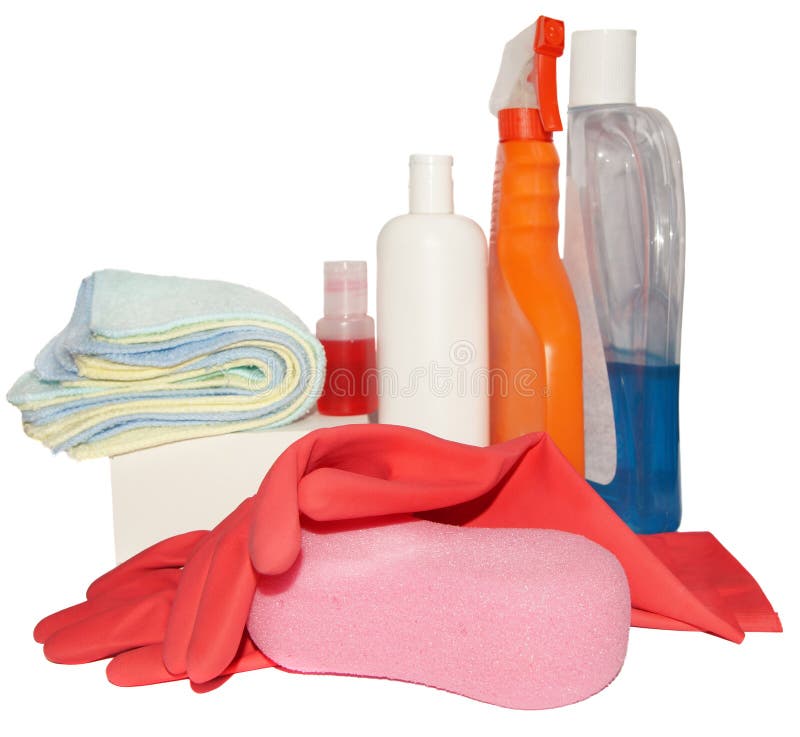 Objects for cleaning stock photo. Image of sponge, solution - 35944262