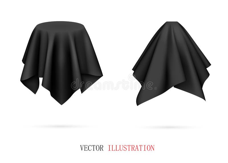 Objects Covered with Black Cloth. Vector. Stock Vector - Illustration ...