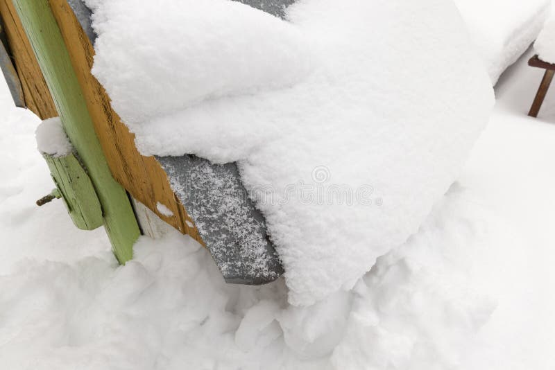 Objects Covered with a Thick Layer of Snow Stock Image - Image of ...