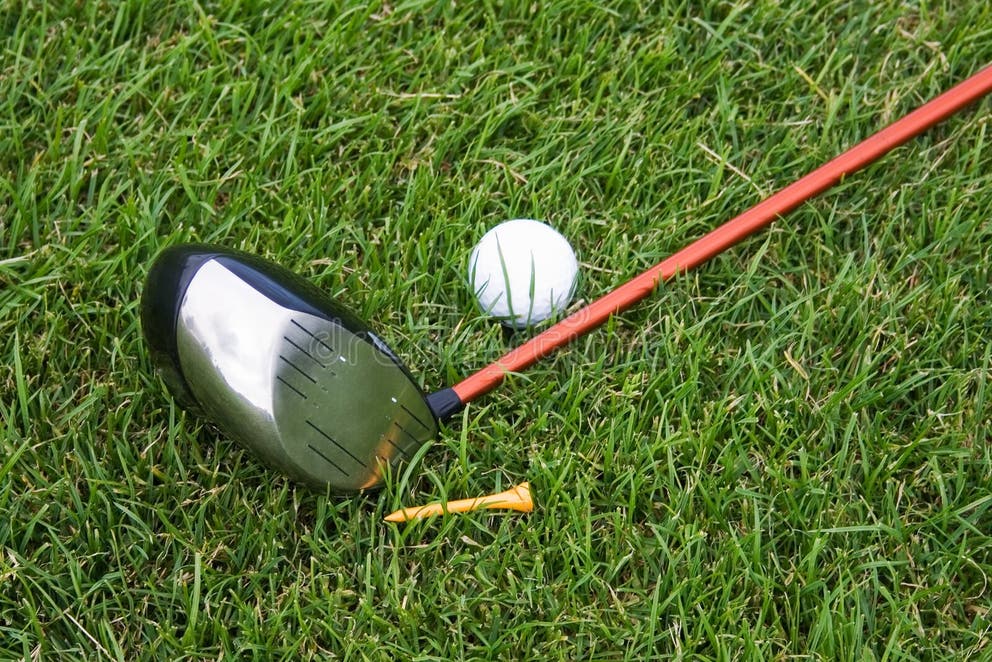 Objects of Golf on the Grass Stock Photo - Image of hobby, blue: 11331924