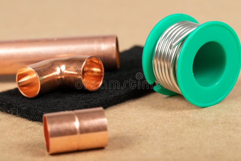 Tools for Copper Pipe Installation Stock Image - Image of industrial ...
