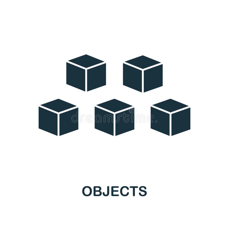 Objects Icon. Monochrome Style Design from Machine Learning Icon ...