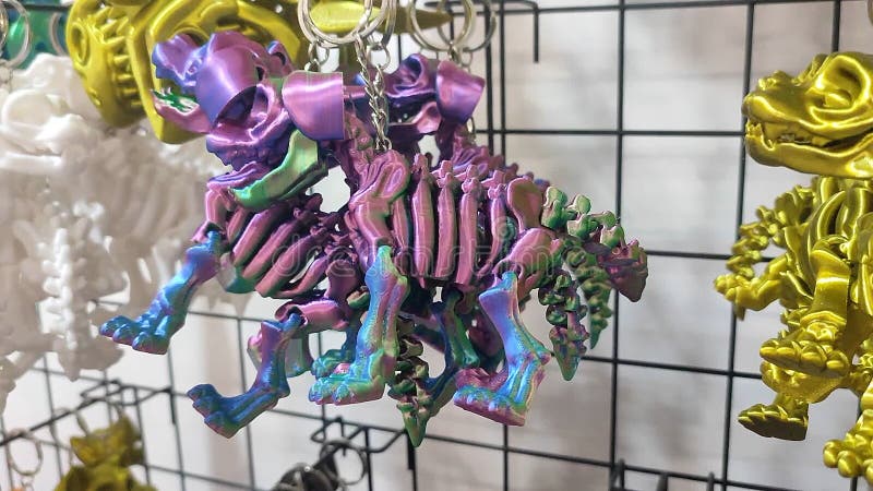 Objects Keychains in Form of Different Models of Toys Printed on 3D ...