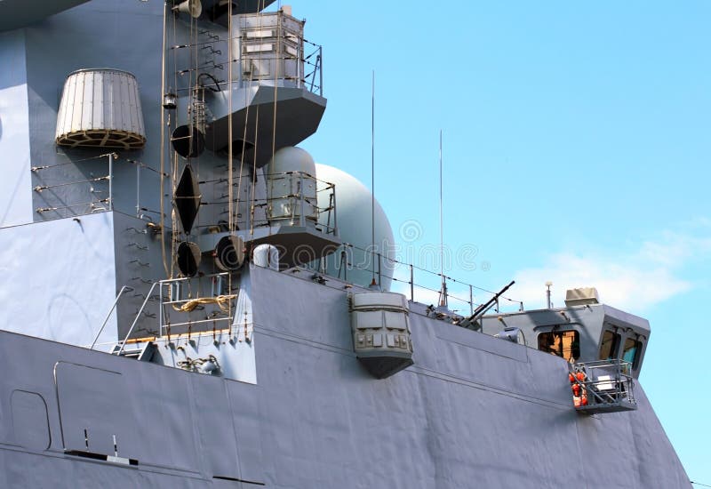 Objects on the Nasal Upper Deck of Warship Stock Image - Image of ...
