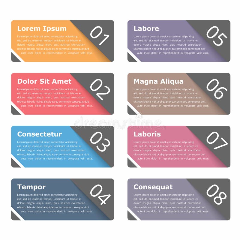 Objects with Numbers stock vector. Illustration of layout - 74787692