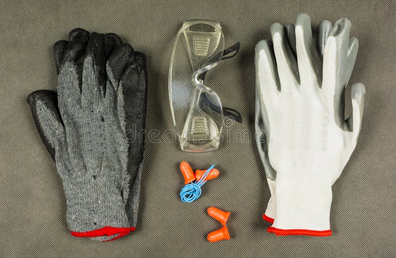 Objects for Personal Protection at the Workplace. Stock Photo - Image ...