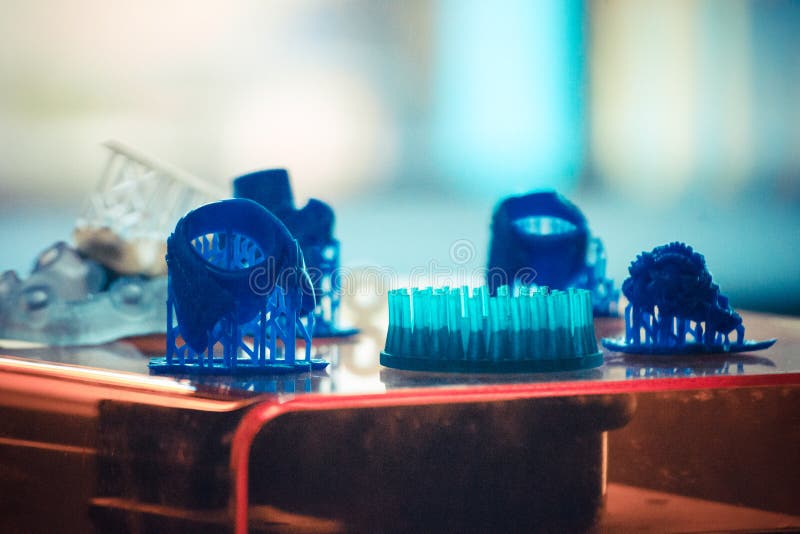 Objects Photopolymer Printed on a 3d Printer. Stock Photo - Image of ...
