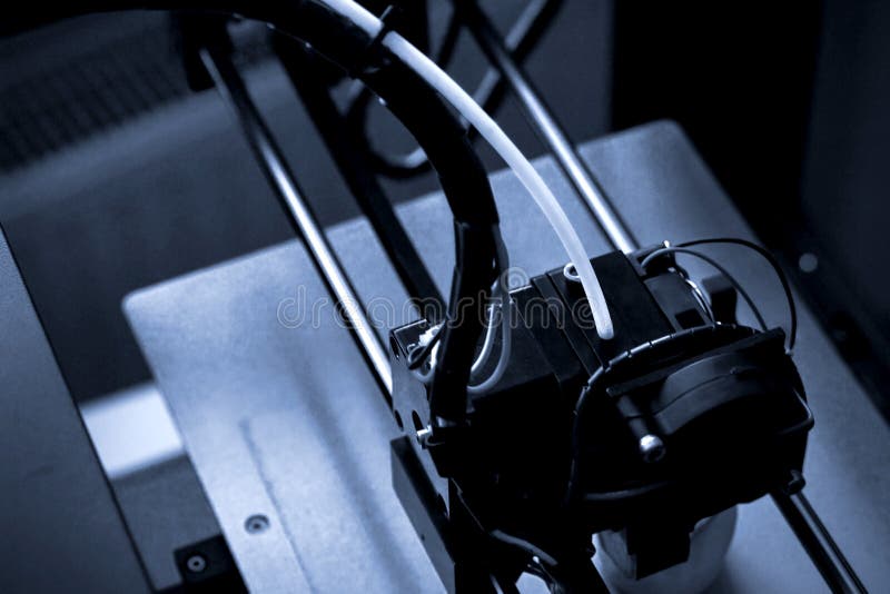 Objects Printed by 3d Printer. Automatic Three Dimensional 3d Printer ...