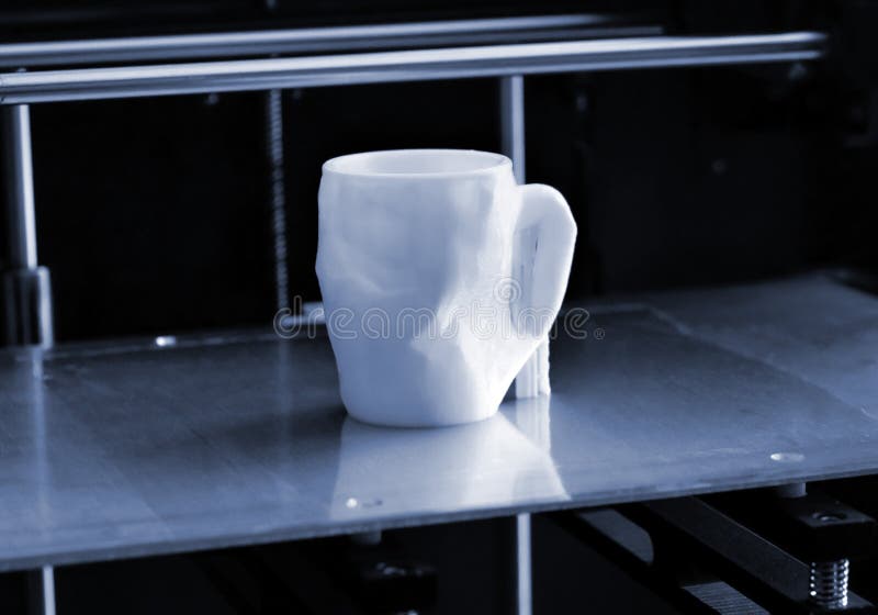 Objects Printed by 3d Printer. Automatic Three Dimensional 3d Printer ...