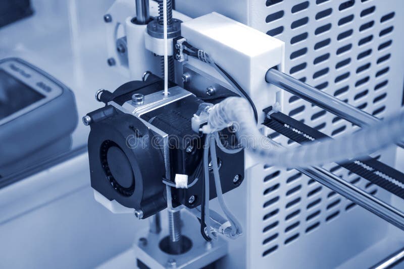 Objects Printed by 3d Printer. Automatic Three Dimensional Stock Image ...