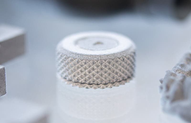 Objects Printed 3D Printer from Molten Plastic Powder. Different Models ...