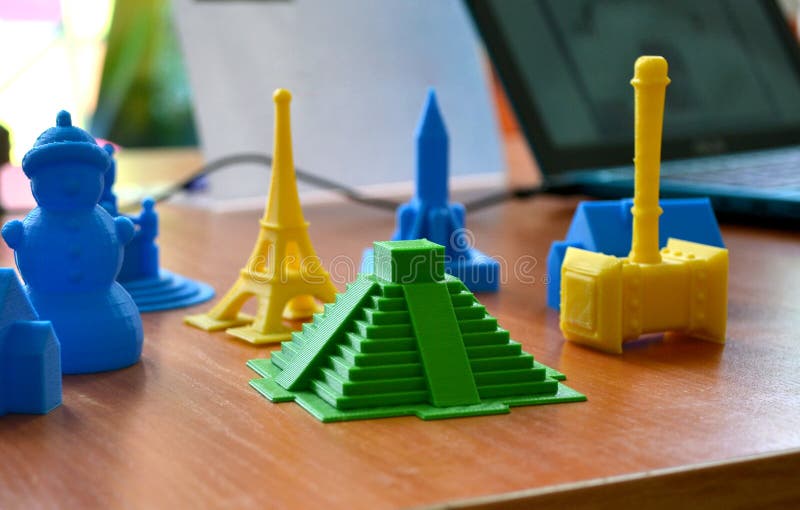 Objects Printed by a 3d Printer Stock Image - Image of modeling ...