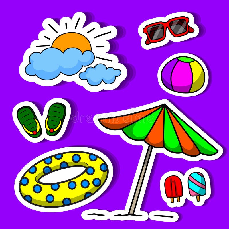 Objects of simple stock vector. Illustration of cotton - 133353677