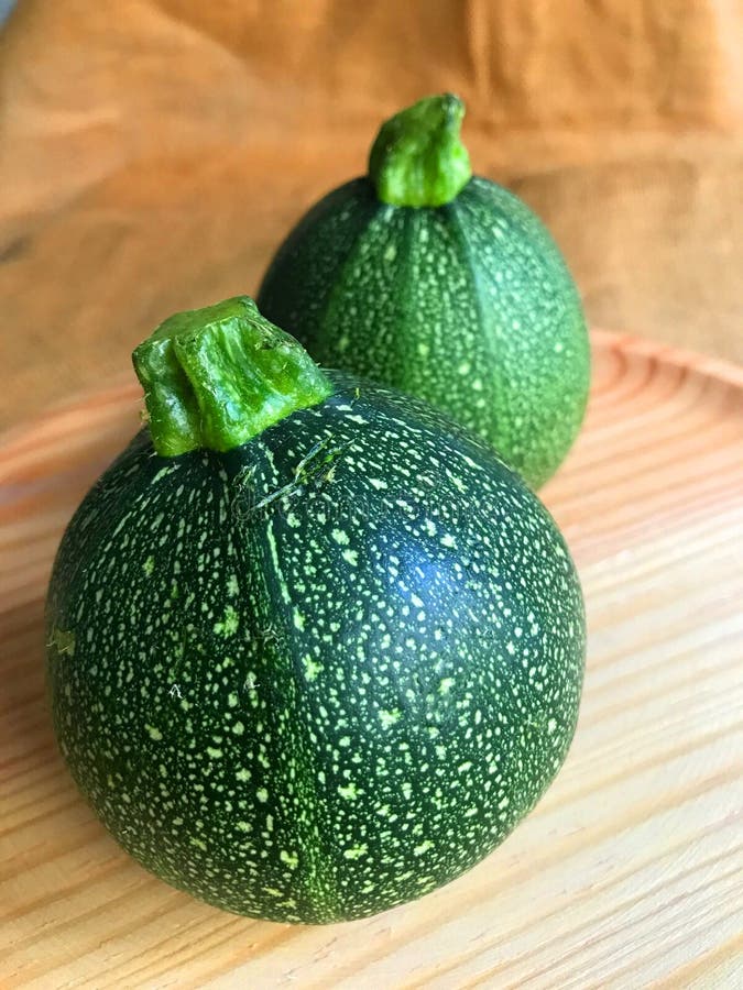 Two Round Courgettes. Still Life Stock Photo - Image of comida, round ...