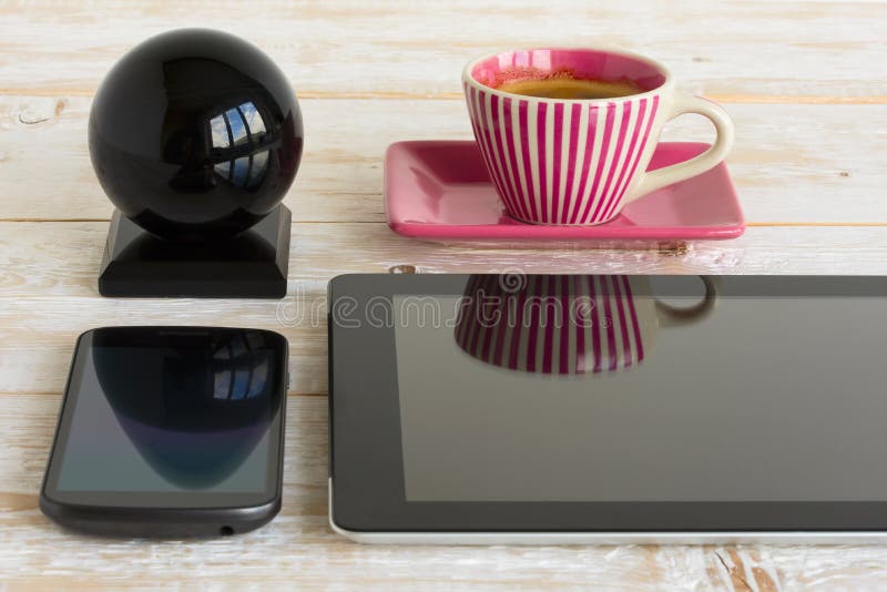Objects on a table stock photo. Image of computers, connection - 73113156