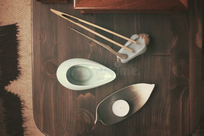 Objects for tea ceremony stock photo. Image of decoration - 92395816