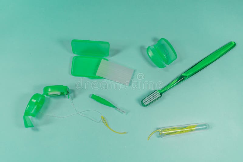 OBJECTS for TEETH CLEANING and ORTHODONTIC CARE Stock Image - Image of ...