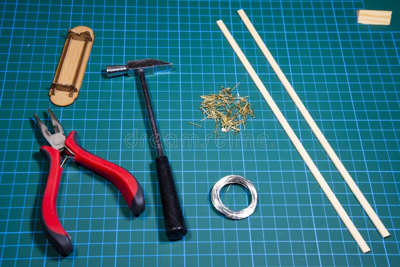 Objects and Tools for Ship Modeling Stock Image - Image of thin ...