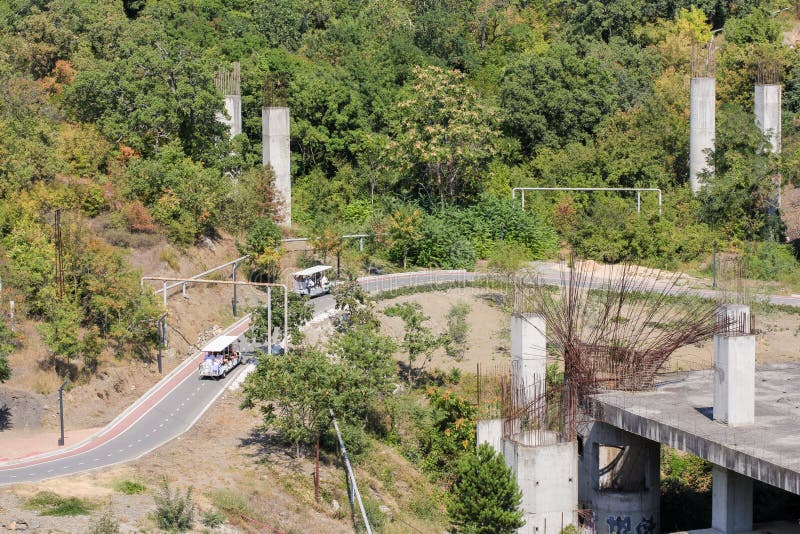 Golfcars Ride Along the Track Editorial Stock Photo - Image of industry ...