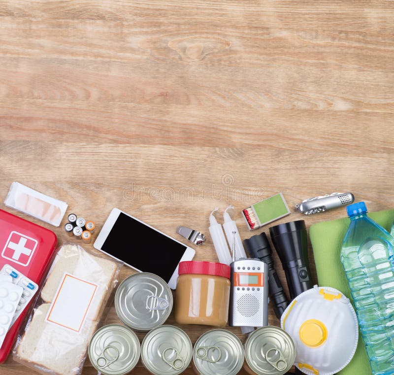 Objects Useful In Emergency Situations Such As Natural Disasters Stock ...