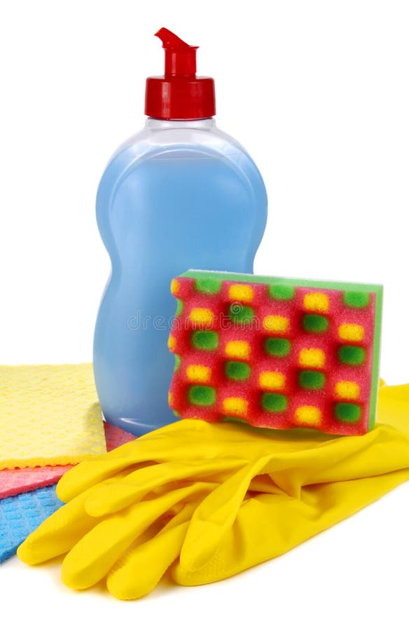 Objects for Washing and Cleaning Up on Kitchen Stock Image - Image of ...