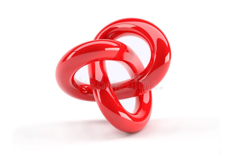 Objet Abstrait Rouge Du Plastique 3d Illustration Stock - Illustration ...