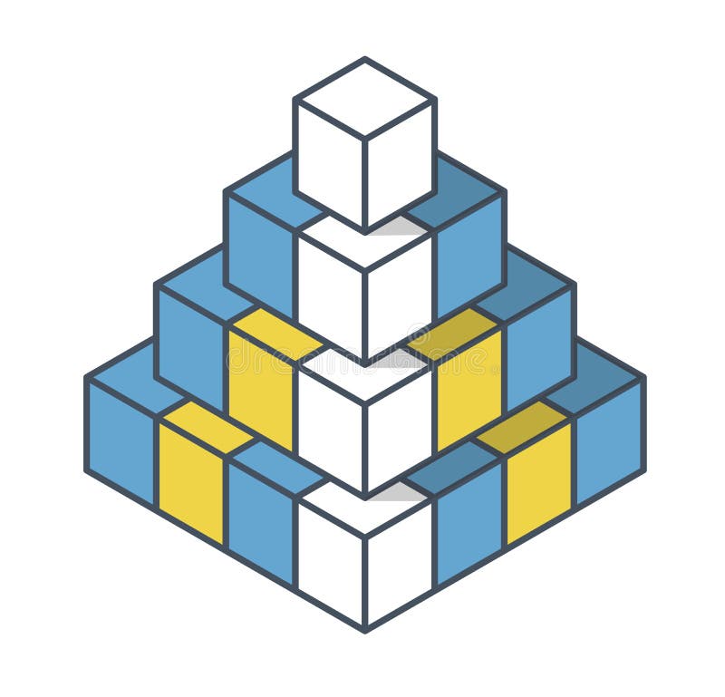 Objet Décrit Dans La Forme De La Pyramide Forme Abstraite De Vecteur De ...