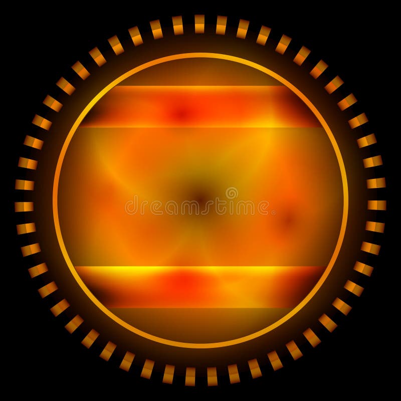 Objeto Abstracto Anaranjado Del Círculo Ilustración del Vector ...