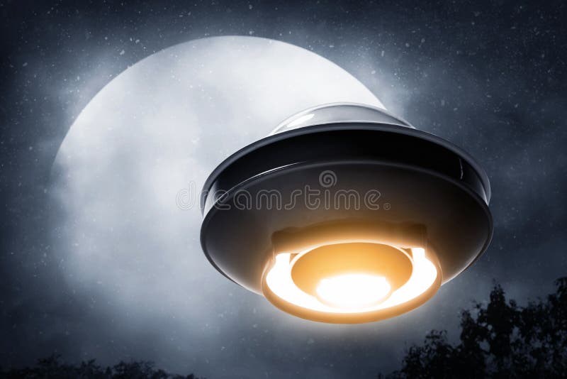 Objeto De Mosca No Identificado En El Cielo Stock de ilustración ...