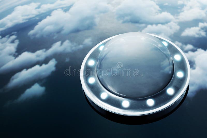 Objeto De Mosca No Identificado En El Cielo Stock de ilustración ...