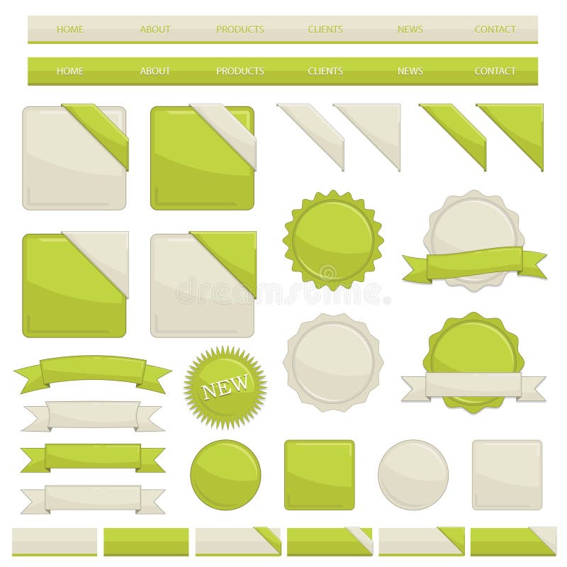 Objetos del Web ilustración del vector. Ilustración de cinta - 14866505