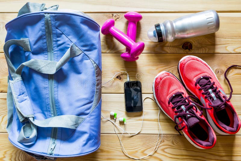 Objets De Sports Photographie Sur Le Bois Photo stock - Image du santé ...