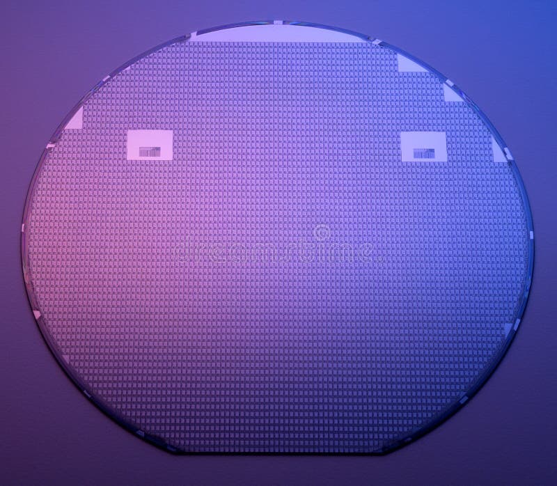 Wafer De Silicio Con Núcleos De Procesador Stock de ilustración ...