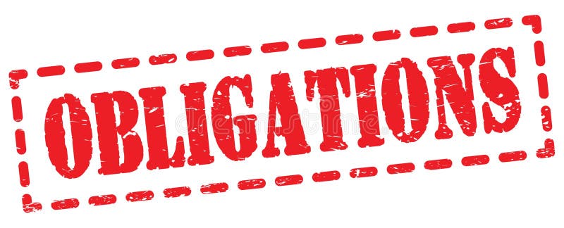 OBLIGATIONS Text Written on Red Stamp Sign Stock Illustration ...