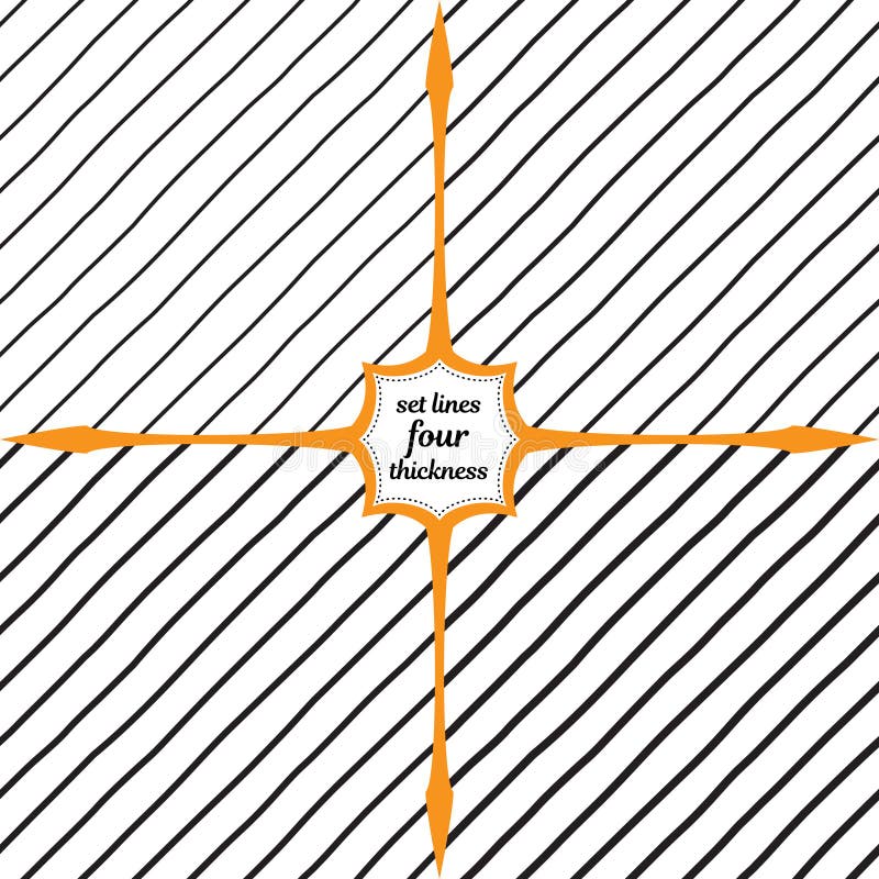 Oblique Lines of Different Thickness. Stock Vector - Illustration of ...