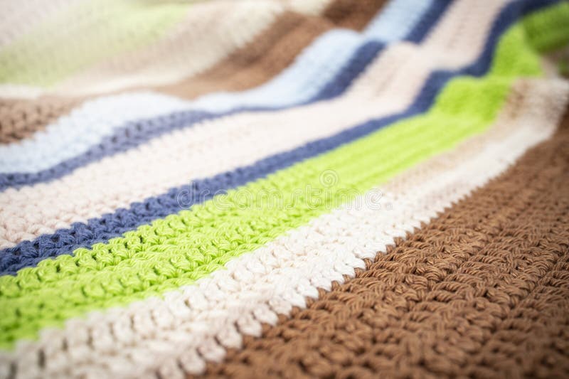 Oblique Multi Colored Crochet Lines Pattern, Perspective Soft Focus ...