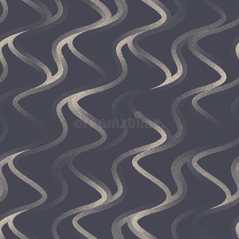 Oblique Stipple Wavy Lines Structure Seamless Pattern Vector Abstract ...
