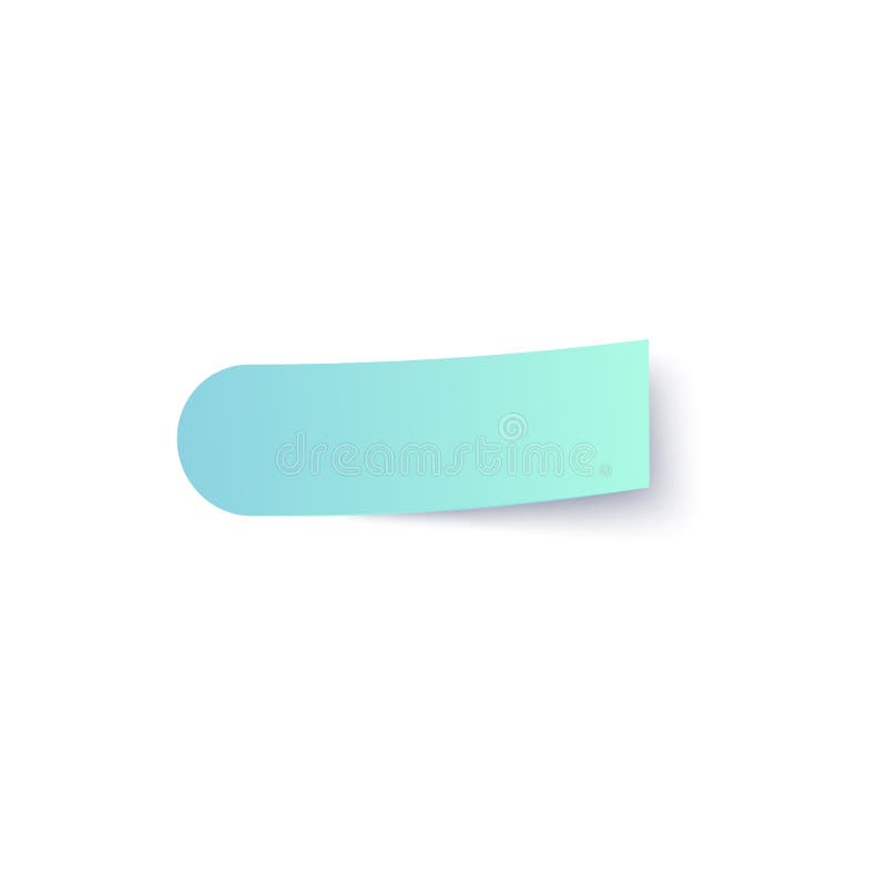 Oblong Gradient Color Sticker with Rectangular and Round Edge Realistic ...