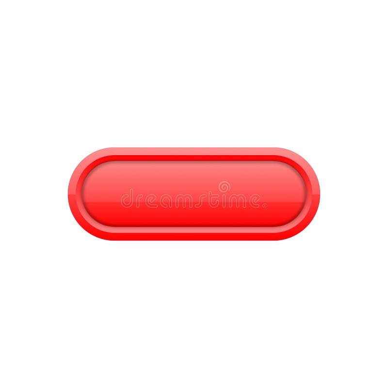 An Oblong Universal Button in Grey Stock Illustration - Illustration of ...